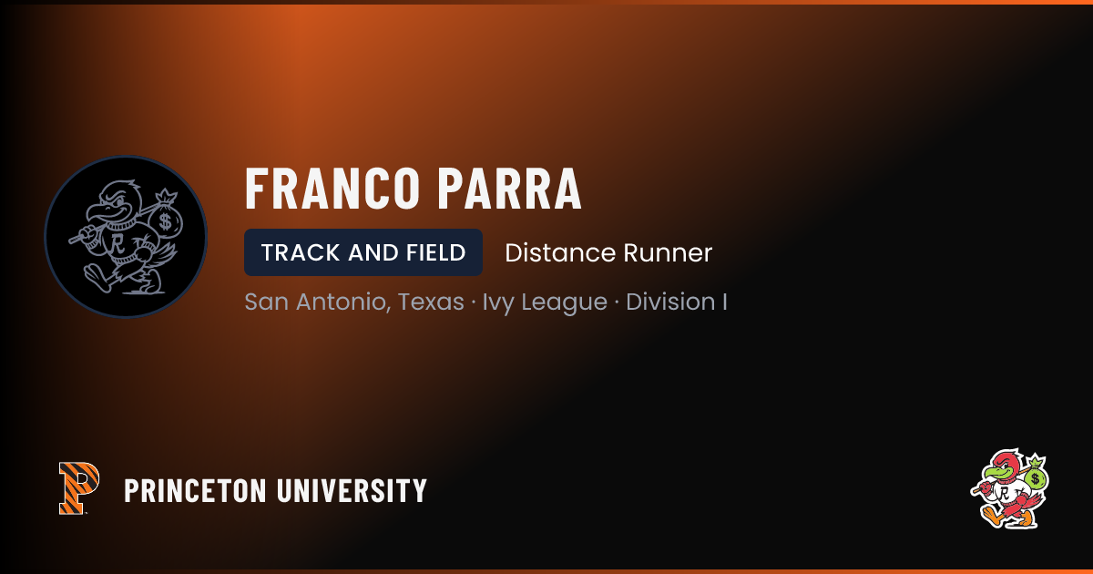 Franco Parra Princeton University Track and Field NIL Deal | RallyFuel